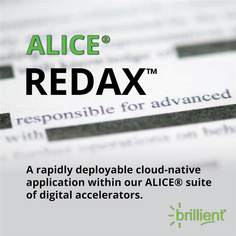 ALICE® REDAX™ | Automated Redaction | Brillient